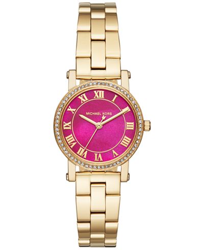 Michael Kors Women's Petite Norie Gold-Tone Stainless Steel Bracelet ...