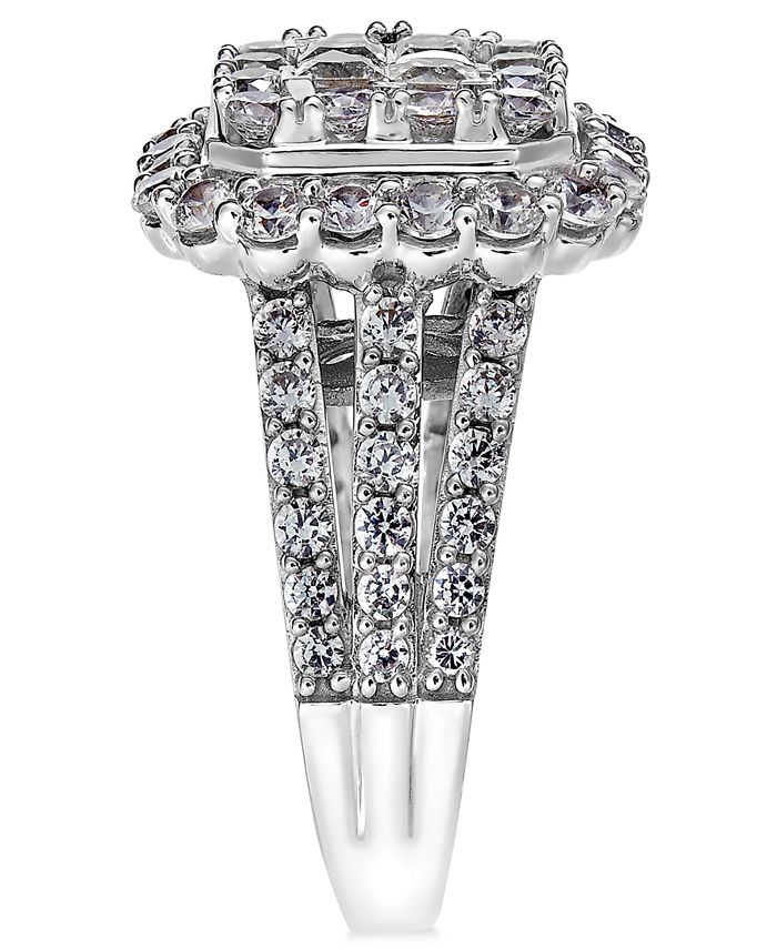 Macy's Diamond Cluster Ring (3 ct. t.w.) in 14k White Gold - Macy's