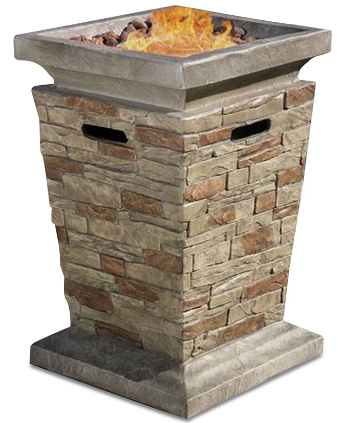 Noble House Harra Stone Gas Fire Pit - Macy's