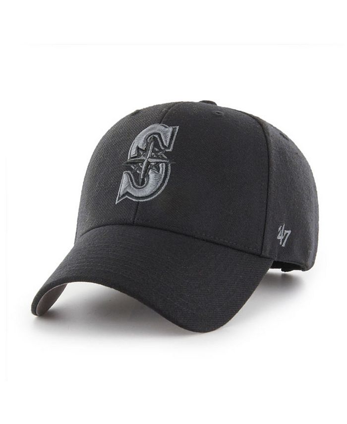 '47 Brand Seattle Mariners MVP Black and Charcoal Cap - Macy's