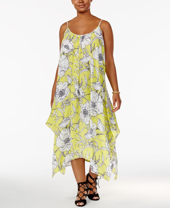 Soprano Trendy Plus Size Handkerchief-Hem Maxi Dress - Macy's