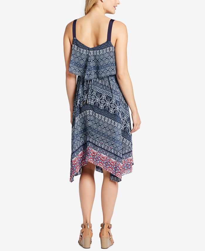 Jessica Simpson Maternity Printed Tiered Dress - Macy's