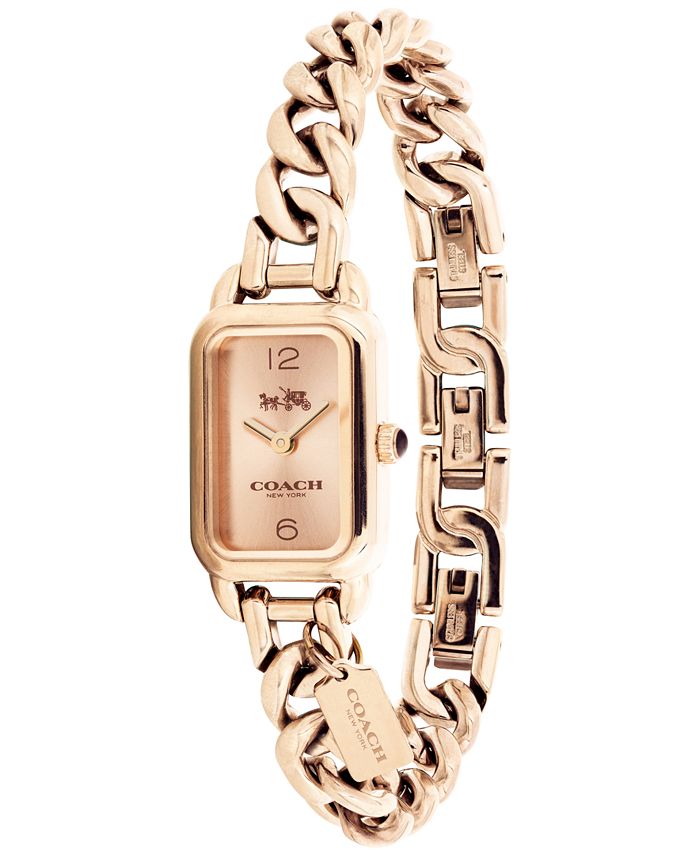COACH Women's Ludlow Rose Gold-Tone Bracelet Watch 17x24mm 14502723 ...