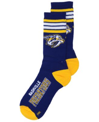 For Bare Feet Nashville Predators 4 Stripe Deuce Crew Socks - Macy's