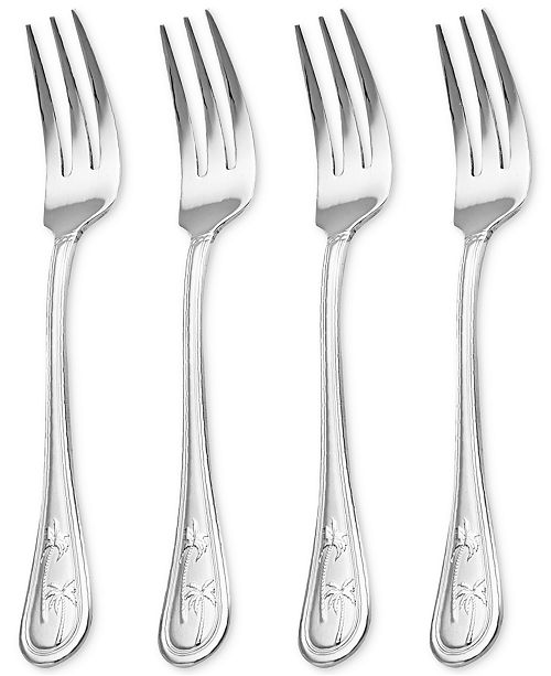 Sasaki Towle Palm Breeze 4-Pc. Cocktail Fork Set & Reviews - Flatware ...