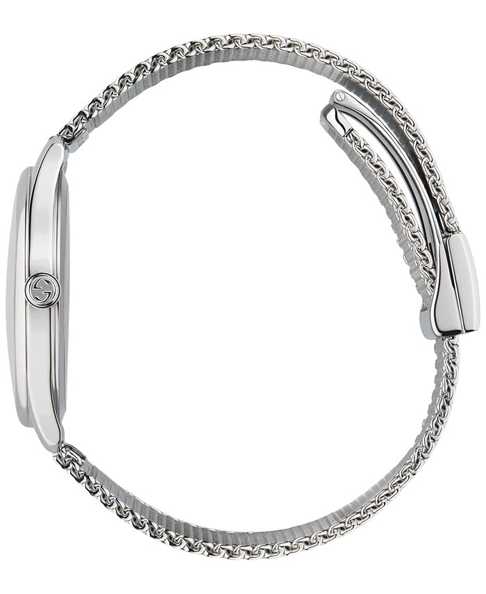 Gucci Women's Swiss G-Timeless Stainless Steel Mesh Bracelet Watch 36mm ...