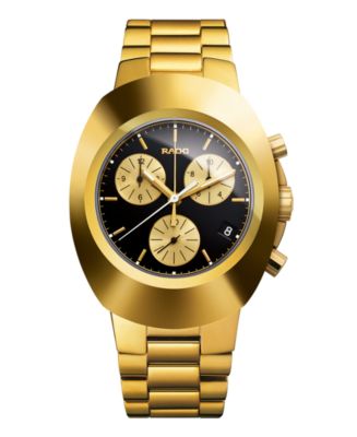 Rado Watch, Men's Original Chronograph Stainless Steel PVD Bracelet ...