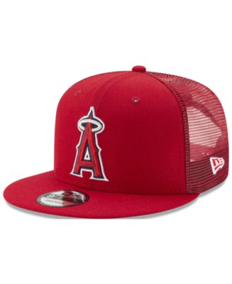 New Era Los Angeles Angels of Anaheim On Field Mesh 9FIFTY Snapback Cap ...