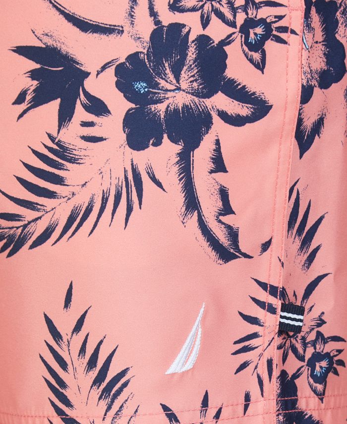 Nautica Men's Quick-Dry Floral Swim Trunks - Macy's