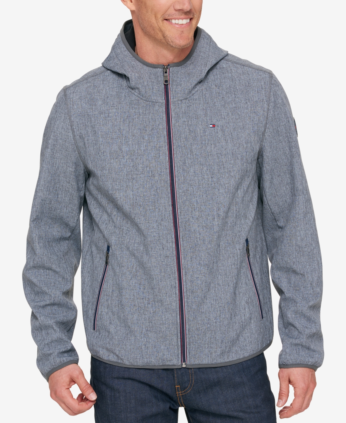 Click here for Tommy Hilfiger Mens Hooded Soft Shell Jacket - Hea... prices