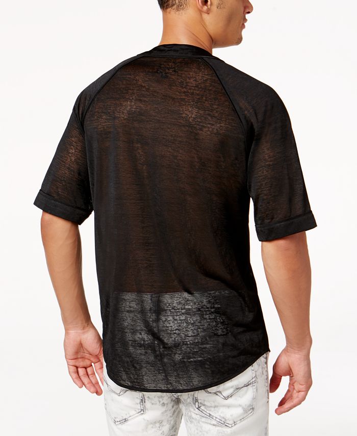 GUESS Men's Wynn Mesh Baseball Shirt - Macy's
