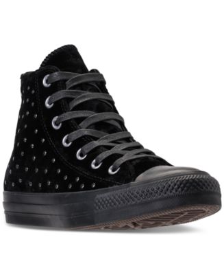 Converse Women's Chuck Taylor Hi Velvet Stud Casual Sneakers from ...