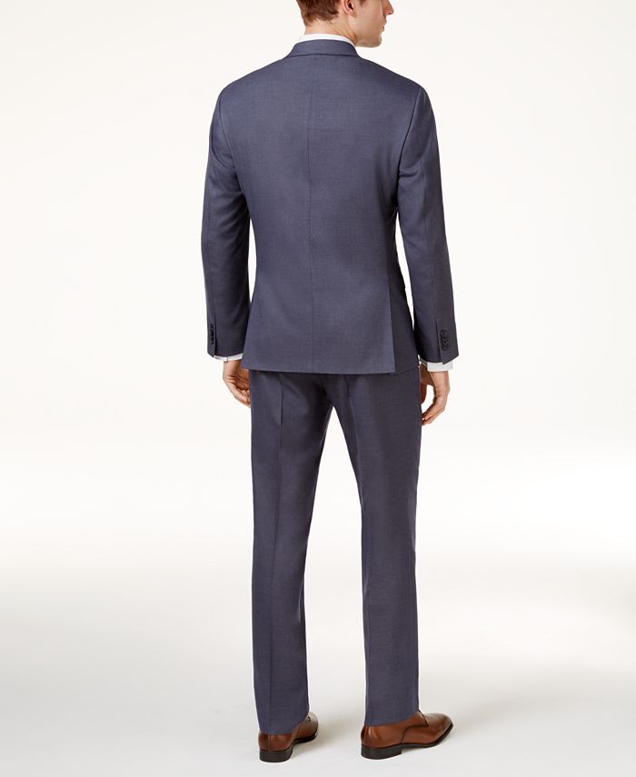 Kenneth Cole Reaction Men's Techni-Cole Slim-Fit Medium Blue Suit - Macy's