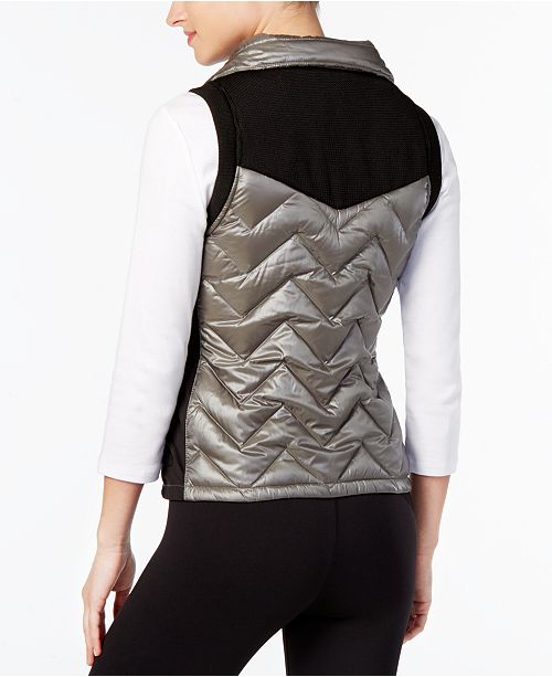 Calvin Klein Chevron Quilted Vest, Created for Macy's & Reviews ...