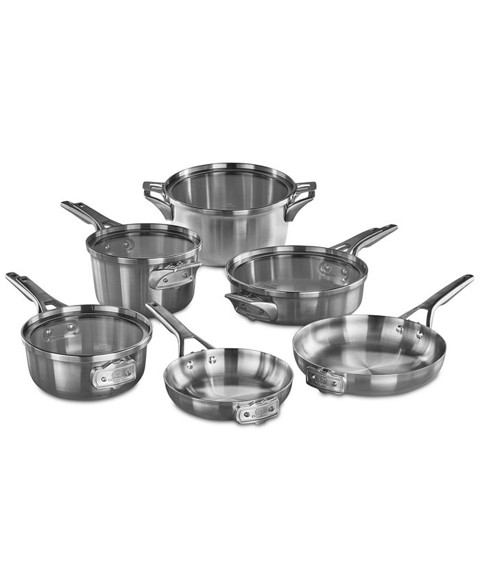 Calphalon Premier 10-Pc. Space-Saving Stainless Steel Cookware Set - Macy's