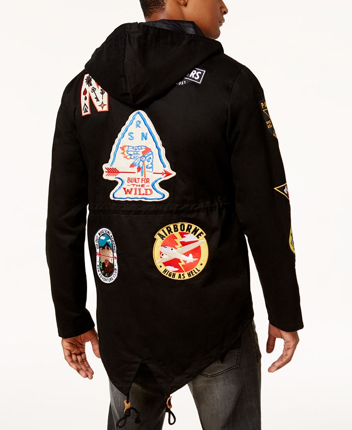 Reason Men's Four Corners Hooded Patch Jacket - Macy's