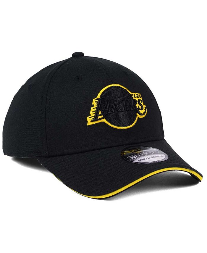 New Era Los Angeles Lakers Black Pop 39THIRTY Cap - Macy's