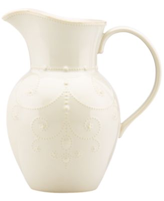 Lenox Dinnerware, French Perle White Large Pitcher - Macy's