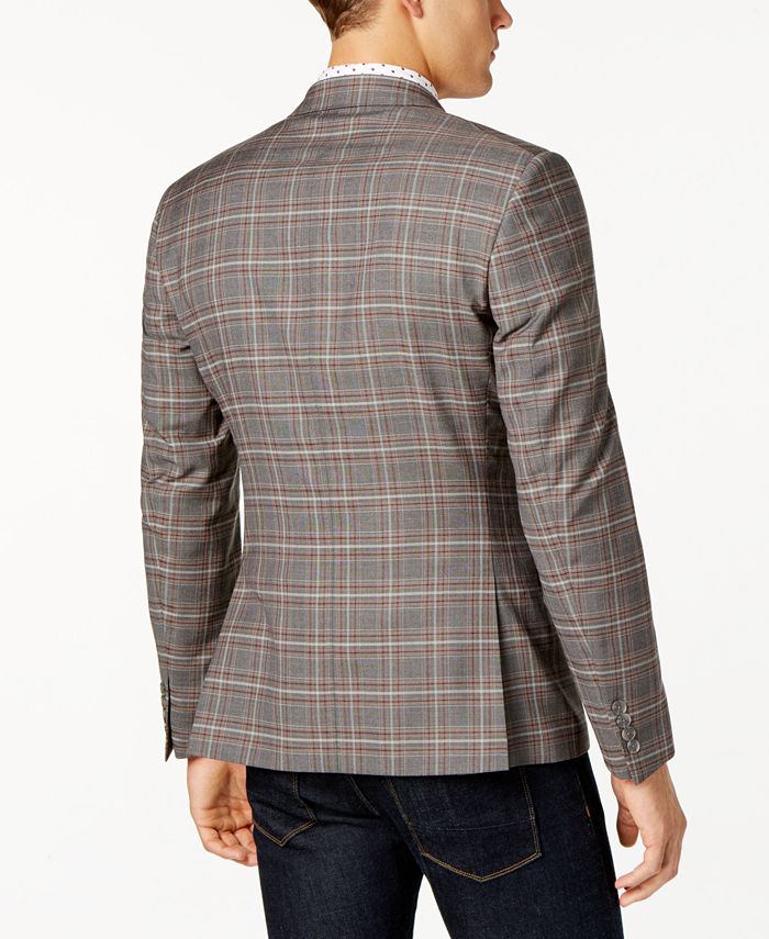 Nick Graham Men's Slim-Fit Plaid Jacket - Macy's