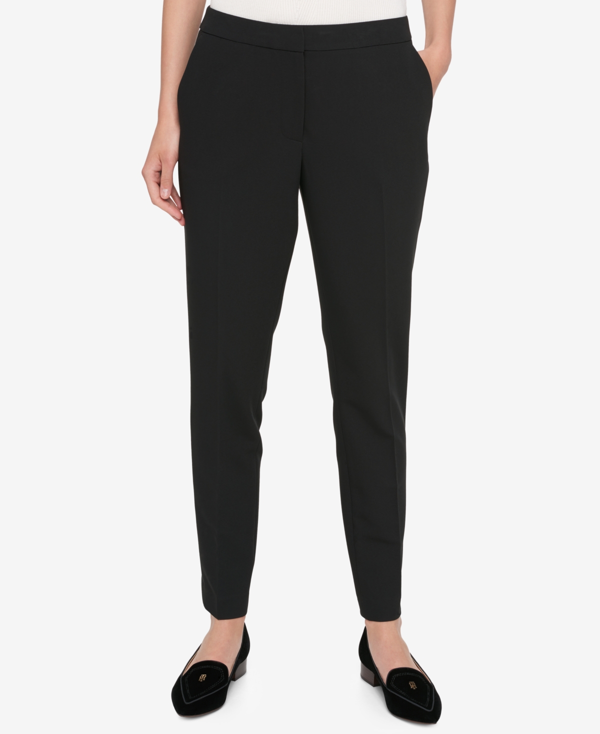 Click here for Tommy Hilfiger Twill Slim-Leg Ankle Dress Pants -... prices