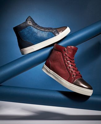 GUESS Boden Gold-Toe High-Top Sneakers - Macy's