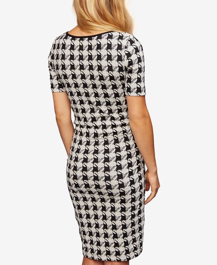 Isabella Oliver Maternity Houndstooth Sheath Dress - Macy's