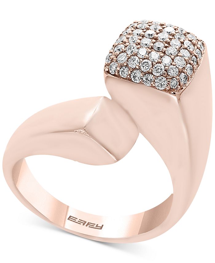 EFFY Collection Pavé Rose by EFFY® Diamond Bypass Ring (1/2 ct. t.w ...