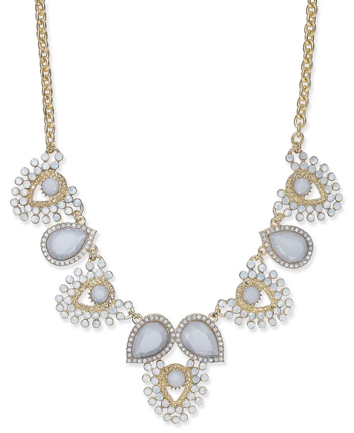 INC International Concepts I.N.C. Gold-Tone Multi-Stone Statement ...