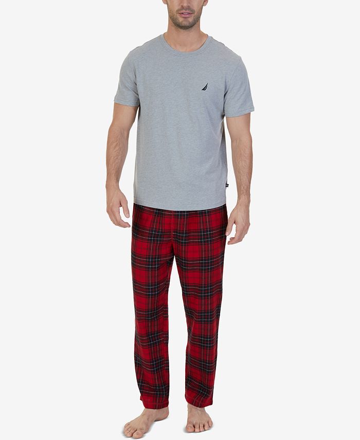 Nautica Men's Red Plaid Pajama Set - Macy's