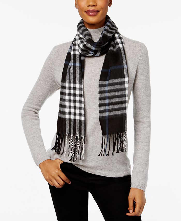 Cejon Tartan Plaid Fringe Scarf - Macy's