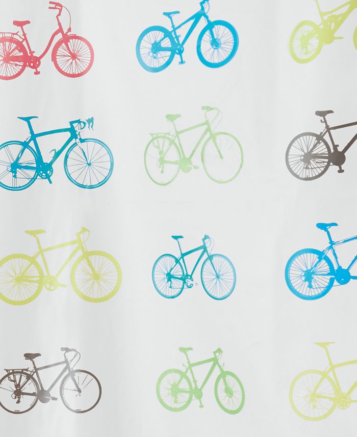 Interdesign Bikes 72" x 72" Shower Curtain - Macy's