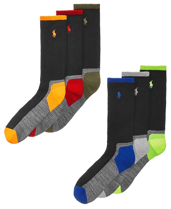 Polo Ralph Lauren Men's 6-Pk. Colorblocked Socks - Macy's