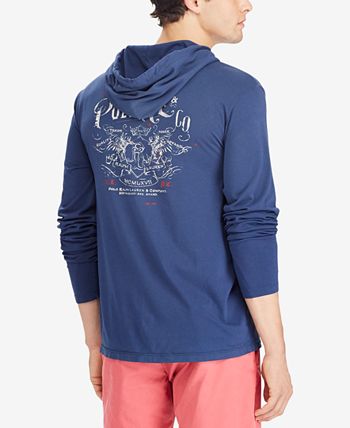 Polo Ralph Lauren Men's Big & Tall Custom Slim Fit Hooded T-Shirt - Macy's