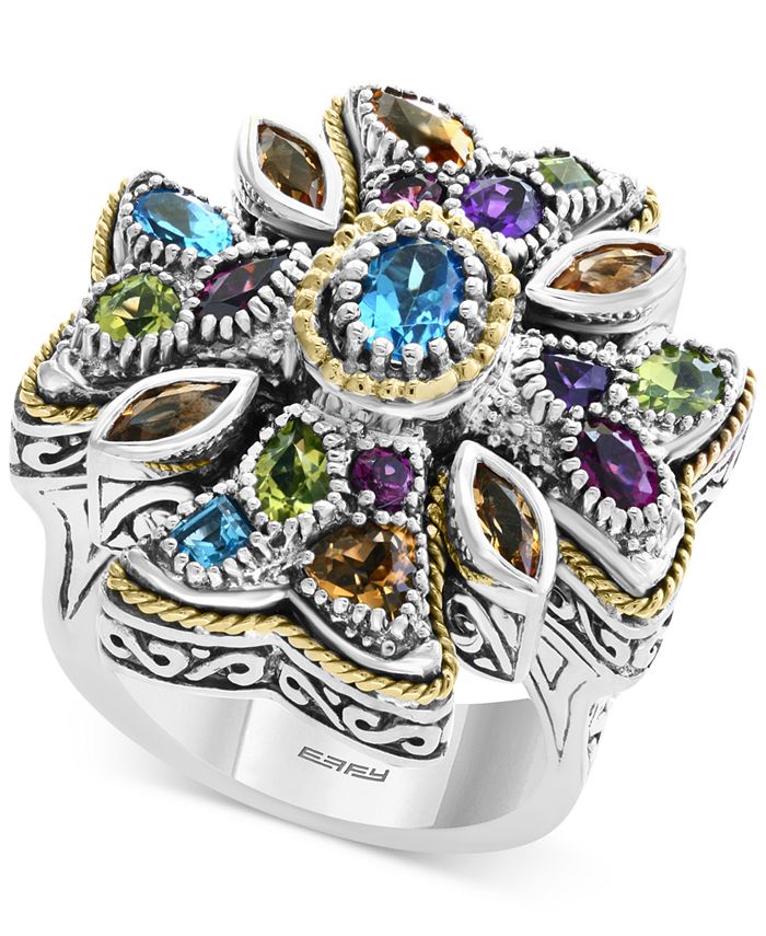 EFFY Collection Final Call by EFFY® Multi-Gemstone Statement Ring (3-5/8 ct. t.w) in Sterling ...