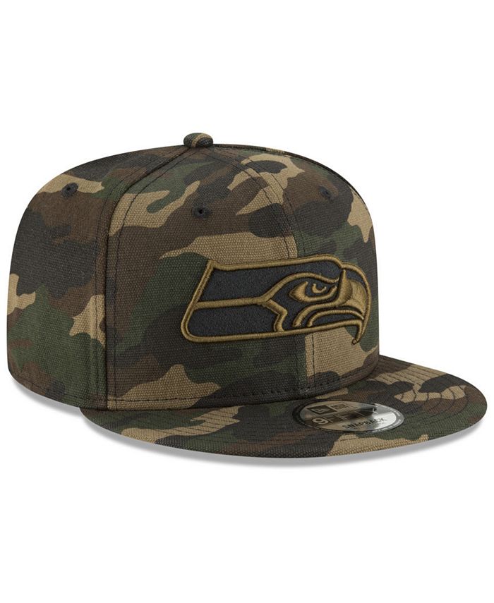 New Era Seattle Seahawks Camo on Canvas 9FIFTY Snapback Cap - Macy's