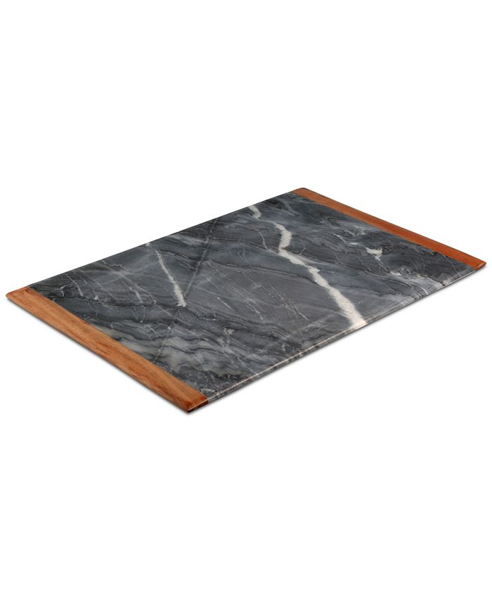 Thirstystone CLOSEOUT! Wood-Trimmed Marble Pastry Board - Macy's