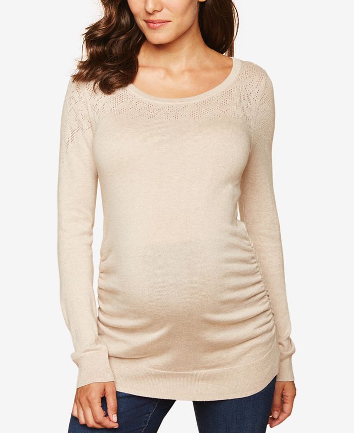Motherhood Maternity Ruched Sweater - Macy's