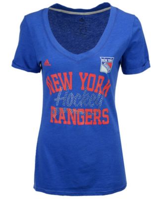 adidas Women's New York Rangers Hockey Shine T-Shirt - Macy's