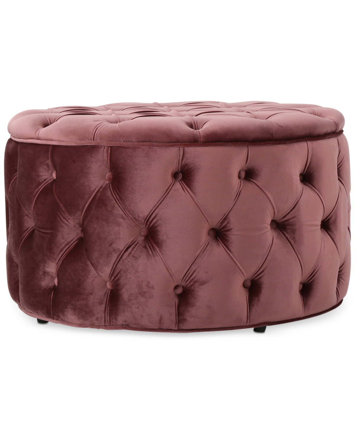 Click here for Owain Round Ottoman - Blush prices