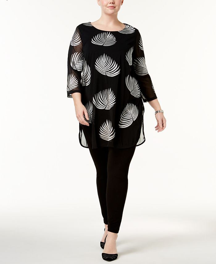 Alfani Plus Size Embroidered Tunic, Created for Macy's - Macy's
