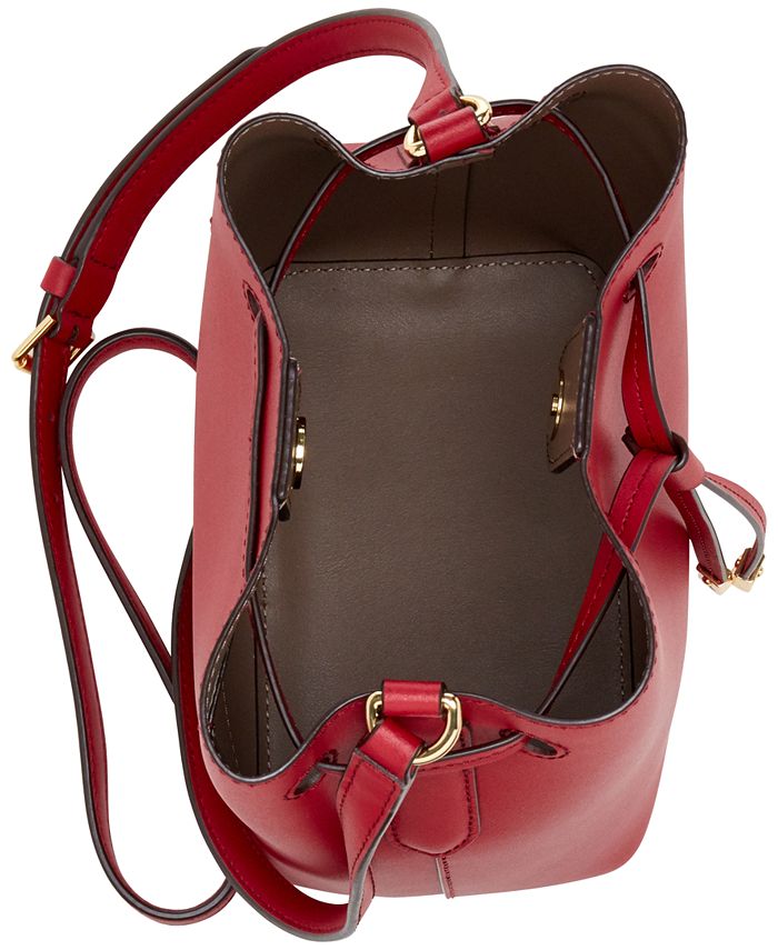 Lauren Ralph Lauren Dryden Debby II Mini Leather Drawstring Bag - Macy's