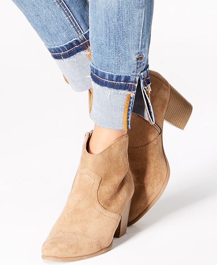 Indigo Rein Juniors' Ripped Vented-Cuff Skinny Jeans - Macy's