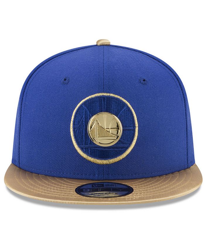 New Era Golden State Warriors Triple Gold 9FIFTY Snapback Cap - Macy's