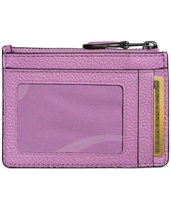 COACH Boxed Mini Skinny ID Case in Polished Pebble Leather - Macy's