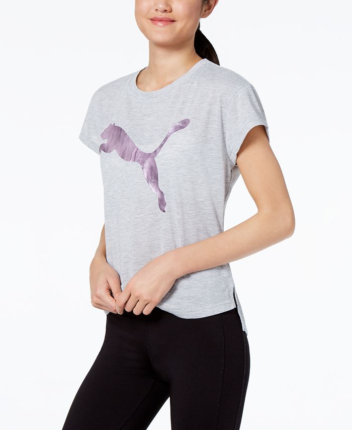 Puma Urban Sport Metallic-Logo T-Shirt - Macy's
