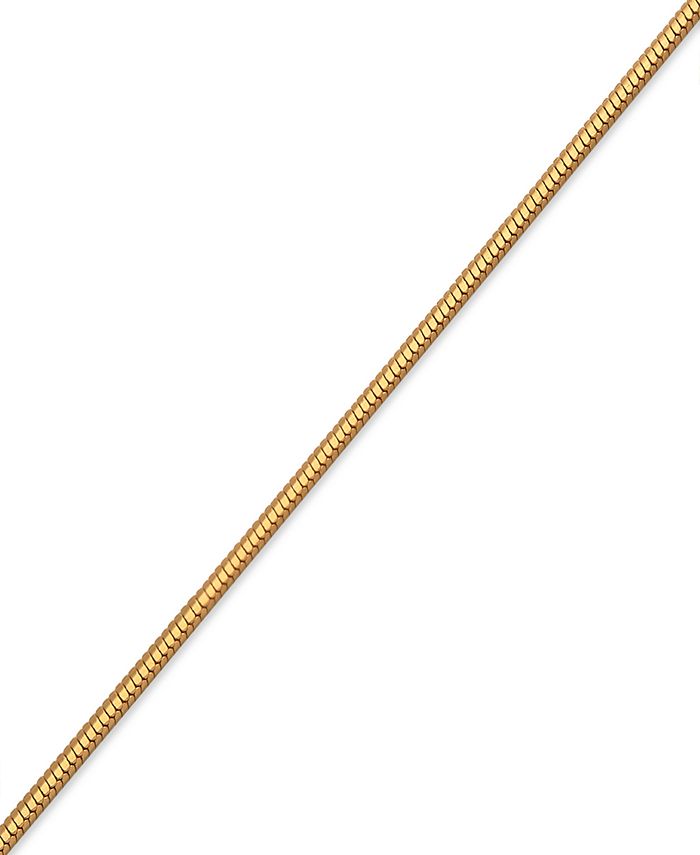Italian Gold 20" Rounded Snake Chain Necklace (3/4mm) in 14k Gold - Macy's