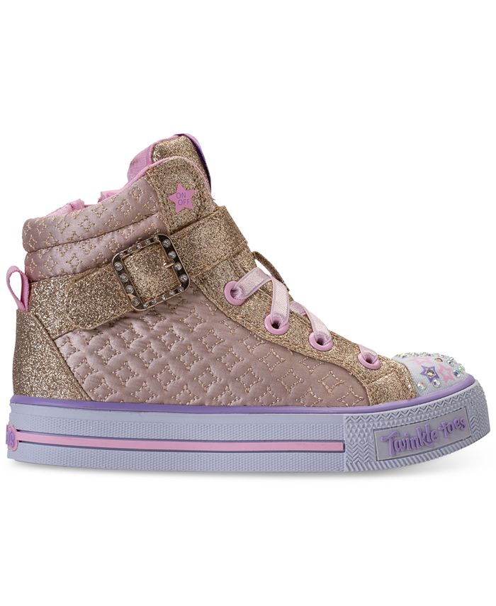 Skechers Little Girls' Twinkle Toes: Shuffles - Twinkle Charm High Top ...