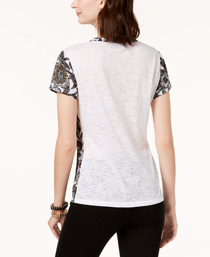 INC International Concepts I.N.C. Beaded V-Neck T-Shirt, Created for ...