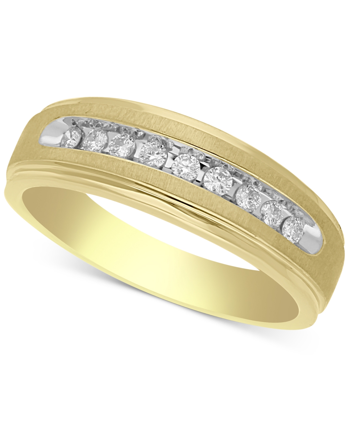 Click here for Mens Diamond Band (1/4 ct. t.w.) in 10k Gold - Yel... prices