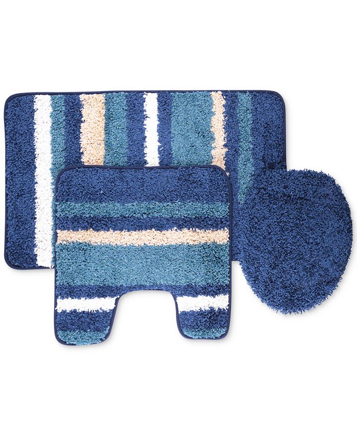Popular Bath Cyprus 3-Pc. Bath Rug Set - Macy's